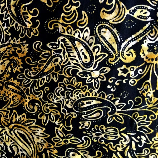 Tonga Batik Falling Leaves Black: cityquilter.com